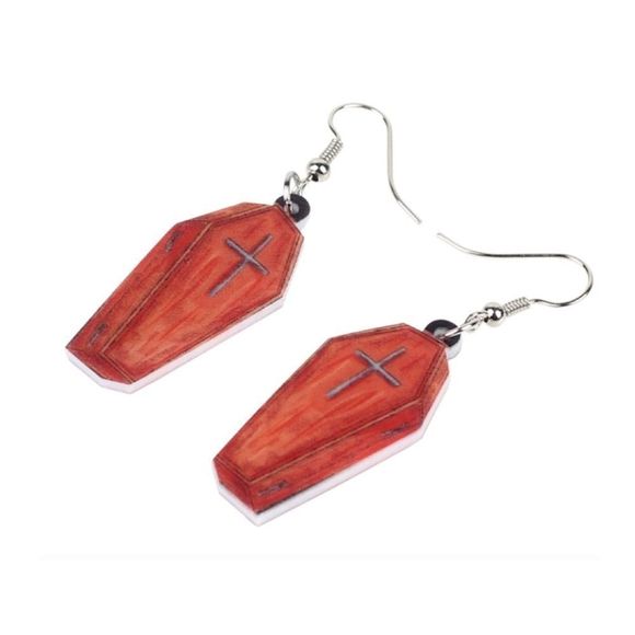 Paper & Quartz | Jewelry | New Gothcoffin Dangle Earrings Acrylic ...